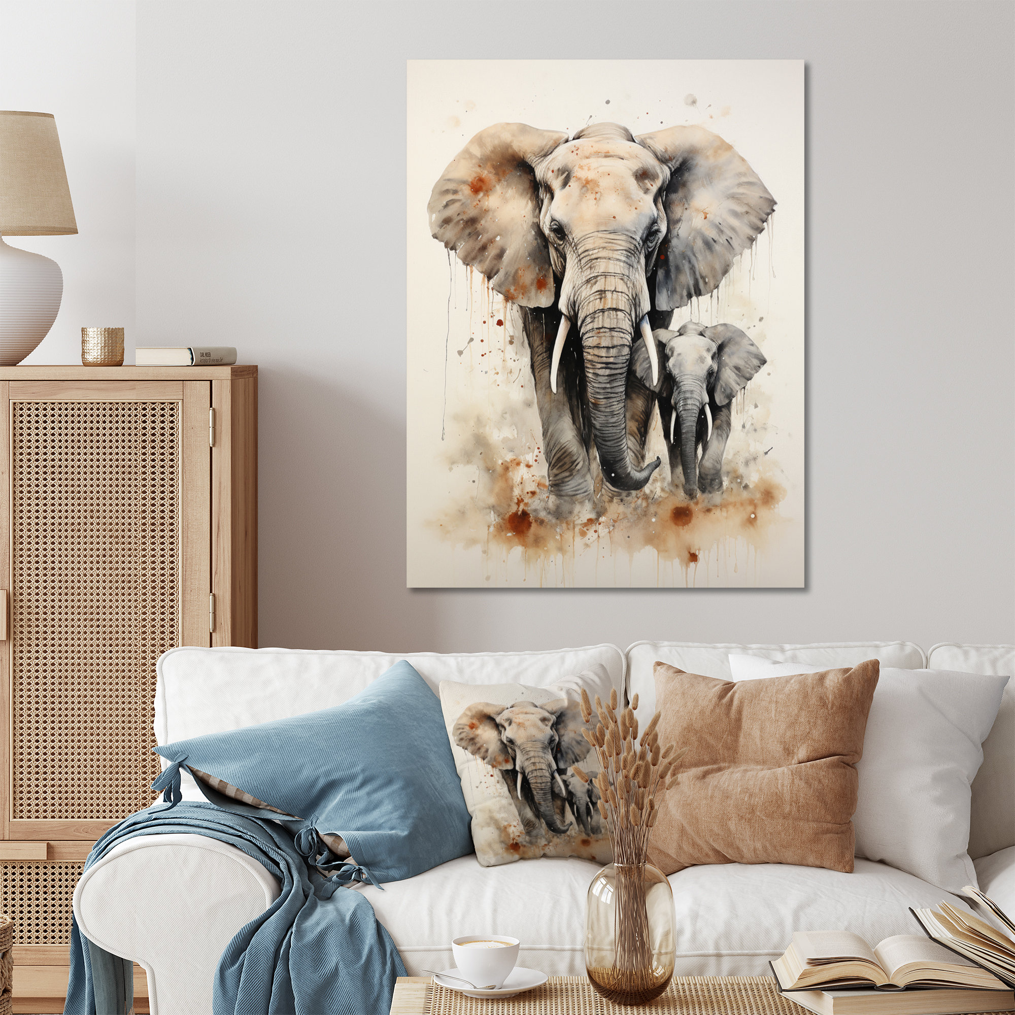 Millwood Pines Elephant Gentle Giants Elephants III - Animals Elephant Metal Wall Art Prints ...